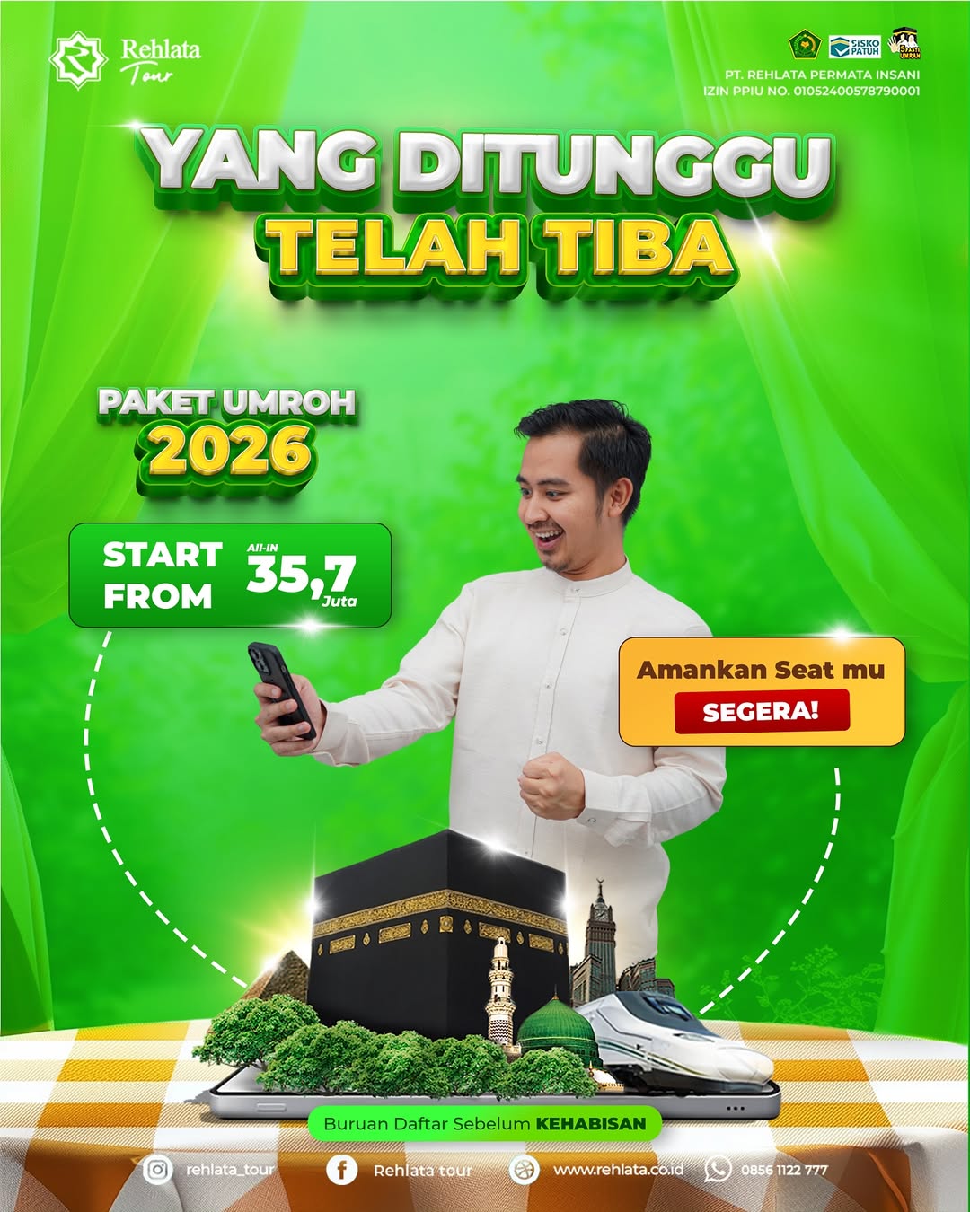 Biaya Umroh 2026 Terbaru: Paket All-In Mulai Rp 35 Jutaan - Rehlata Tour